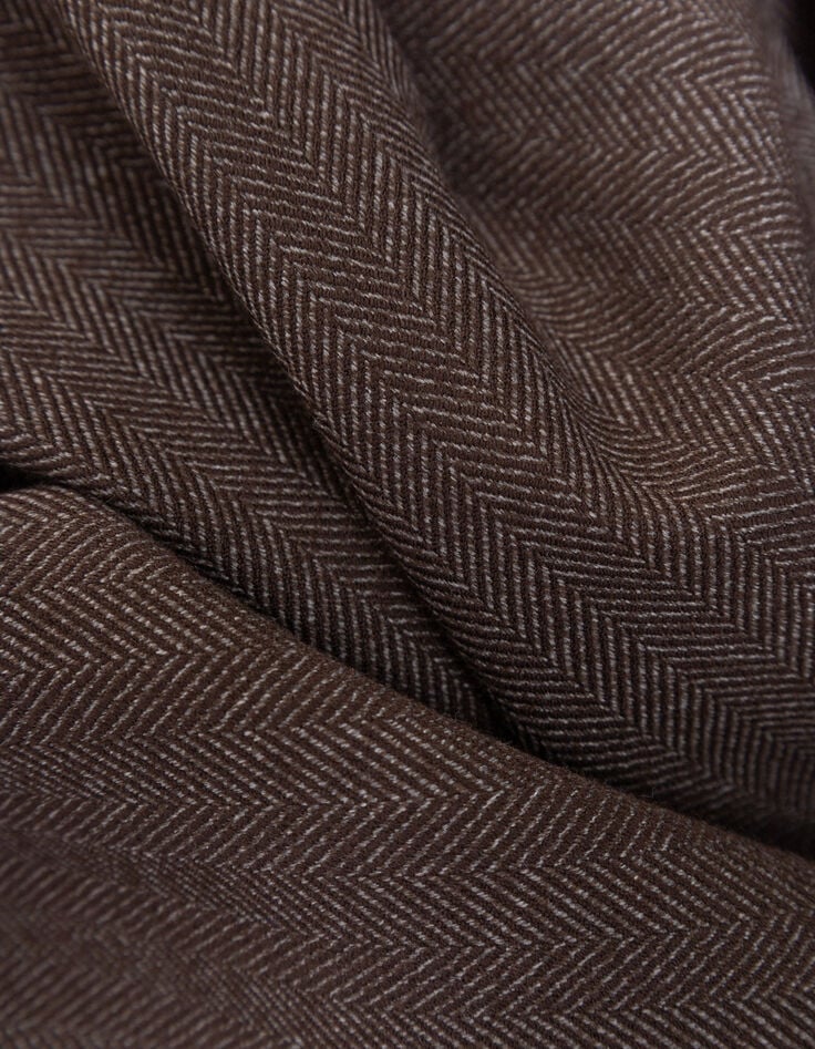 Veste de tailleur marron motif chevrons I.Code