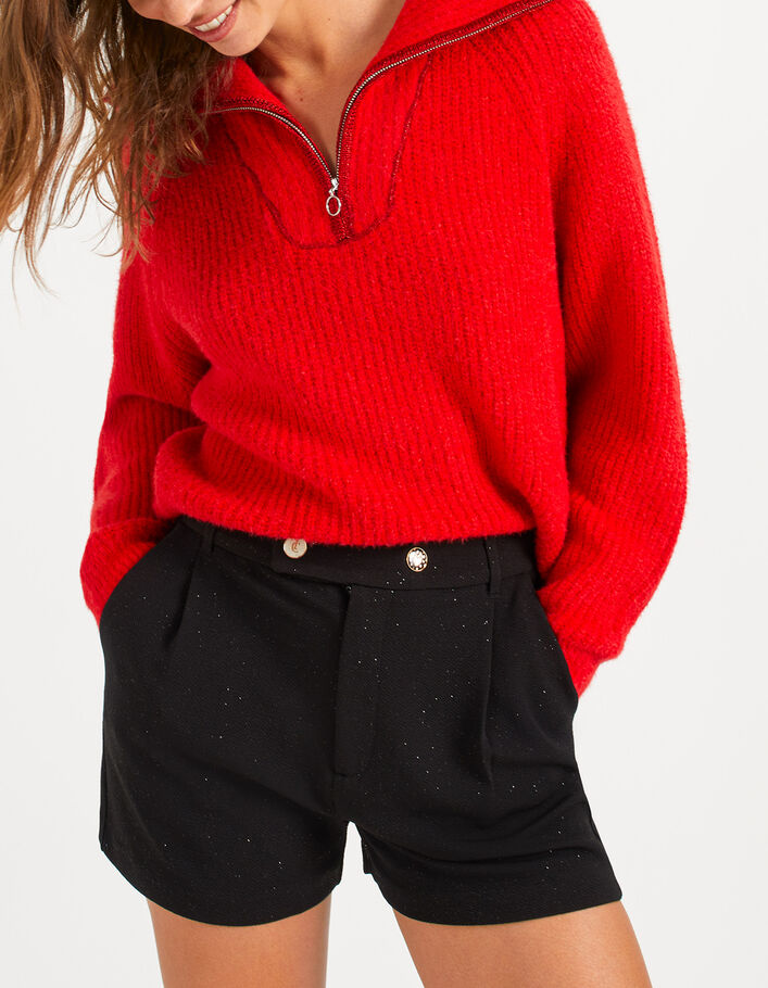 Short noir maille pailletée I.Code