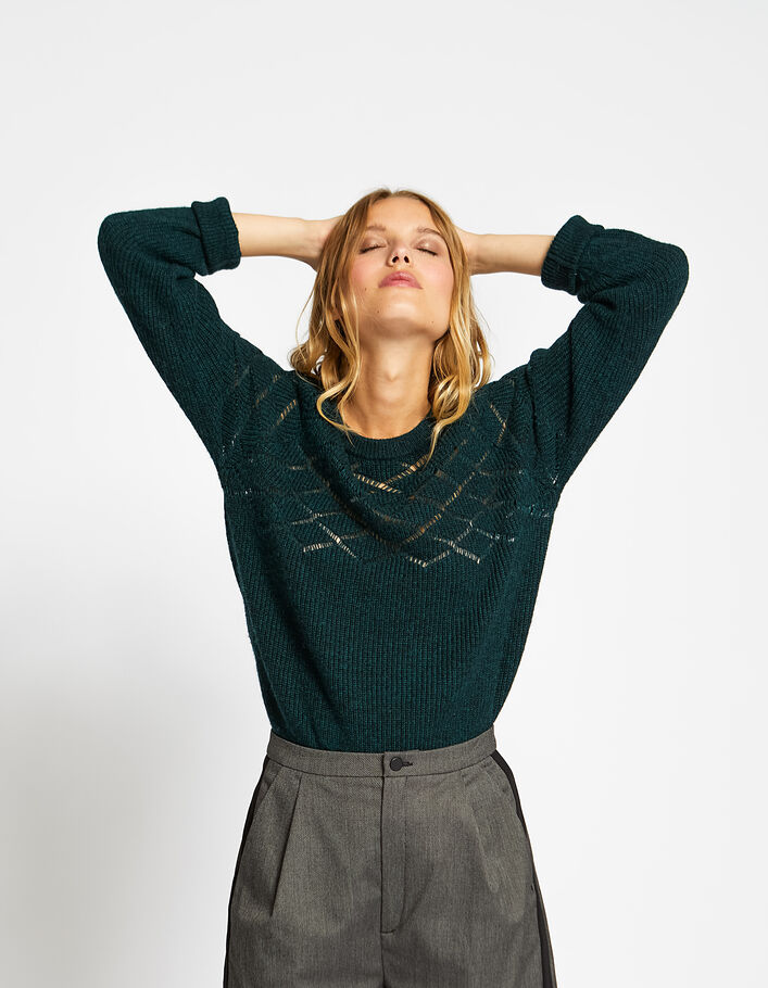 Pull maille vert I.Code